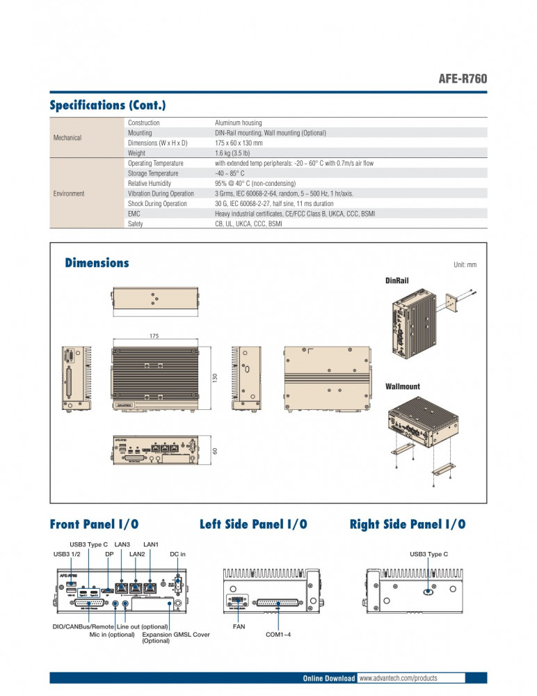 AFE-R760 product document page 2
