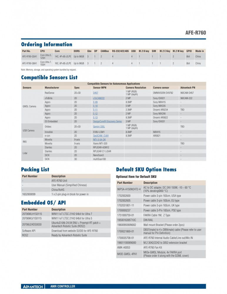 AFE-R760 product document page 3