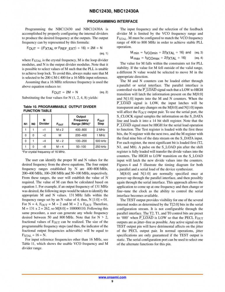 NBC12430 datasheet page 9