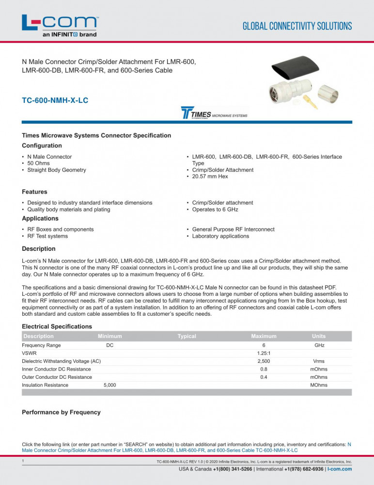 TC-600-NMH-X-LC datasheet page 1