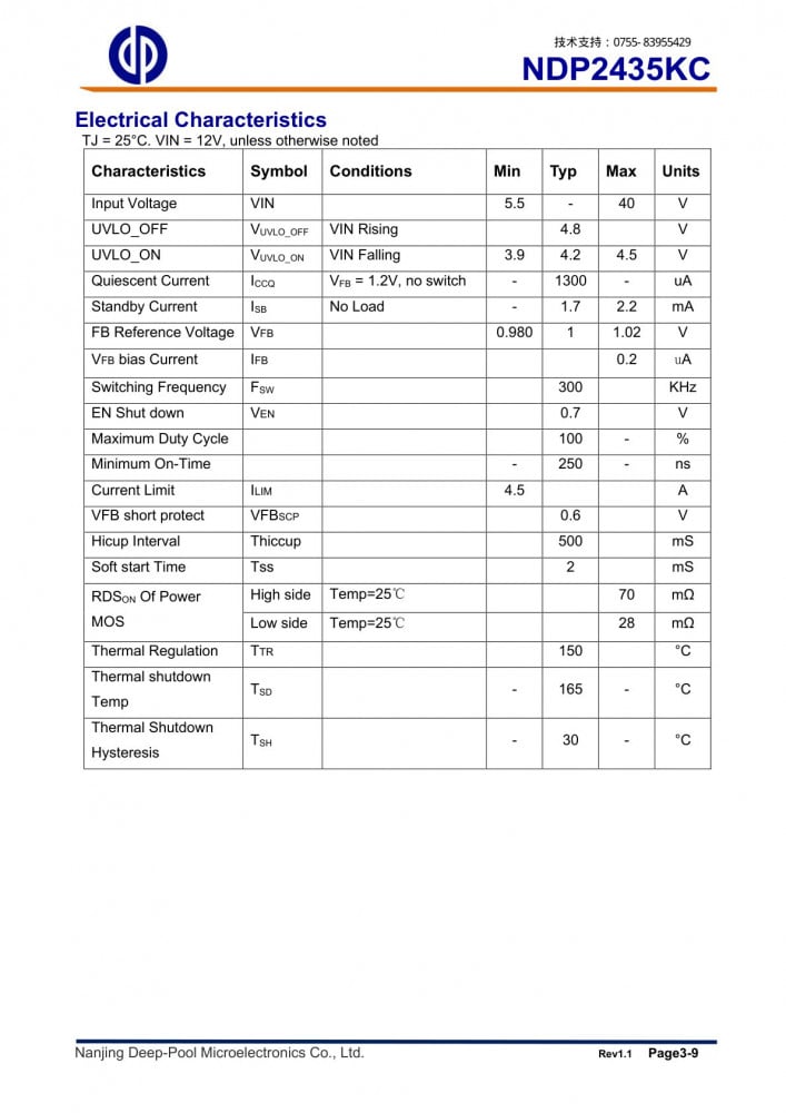 NDP2435KC datasheet page 3
