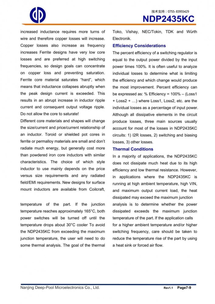 NDP2435KC datasheet page 7