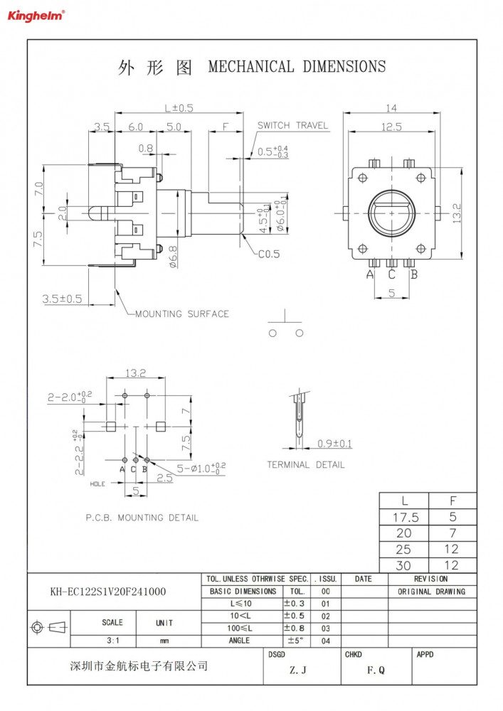 KH-EC122S1V20F241000 technical document page 1