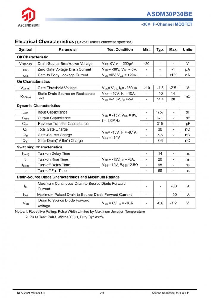 ASDM30P30BE-R datasheet page 2