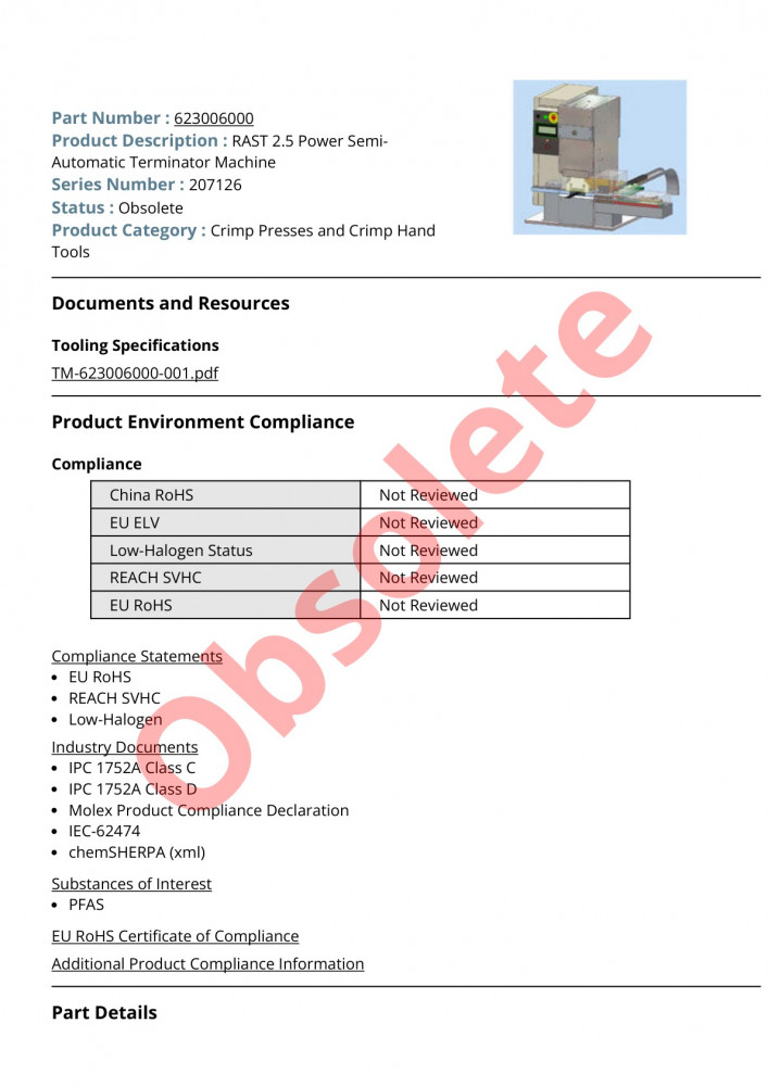 Tooling specification document page 1