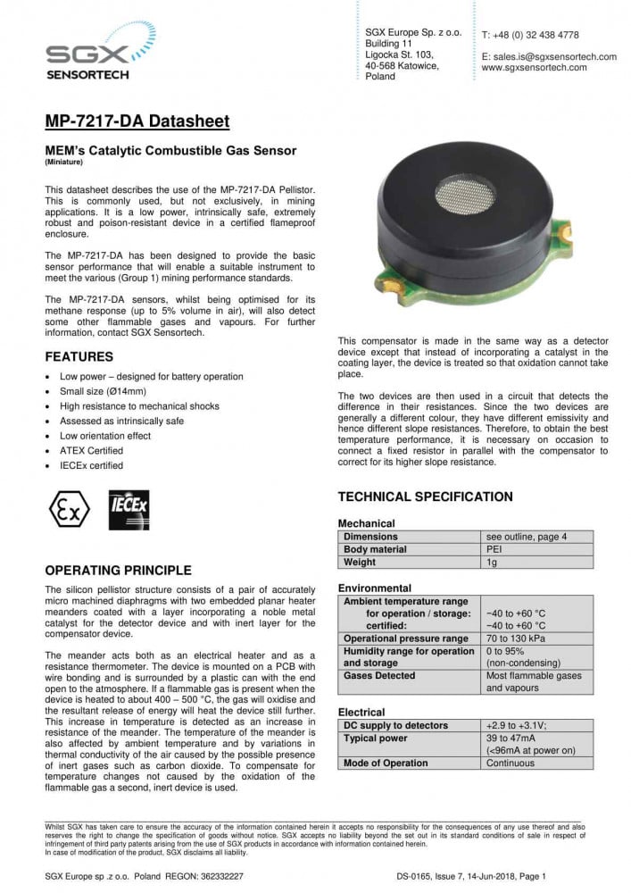 MP7217DA datasheet page 1