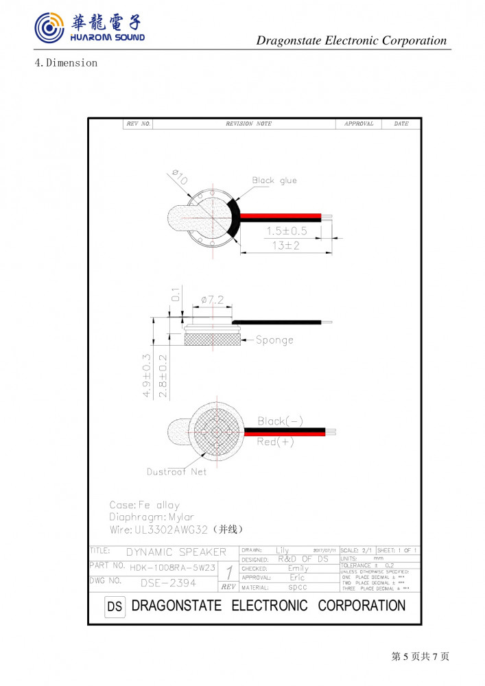 HDK-1008RA-5W23 approval document page 5