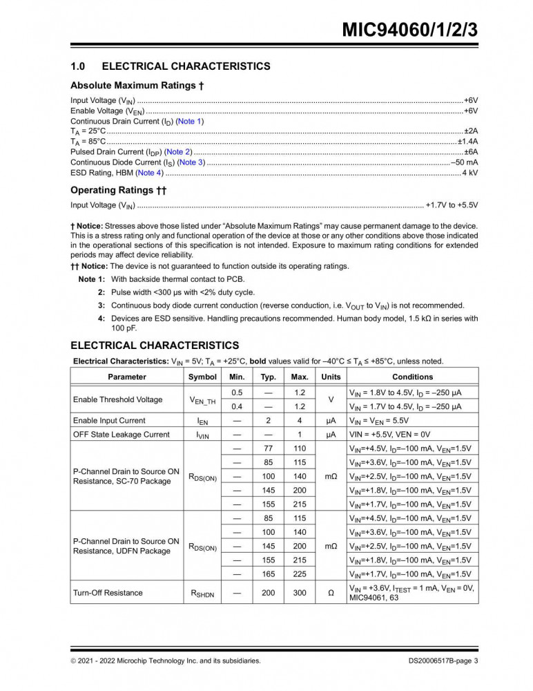 MIC94063 technical document page 3