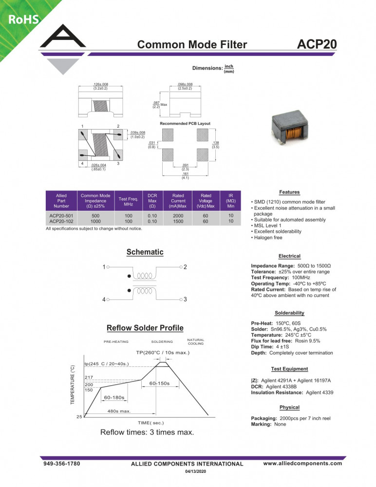 ACP20 series technical document page 1