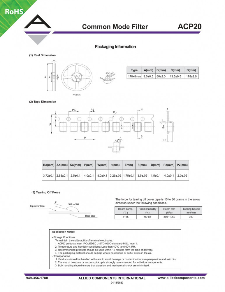 ACP20 series technical document page 3