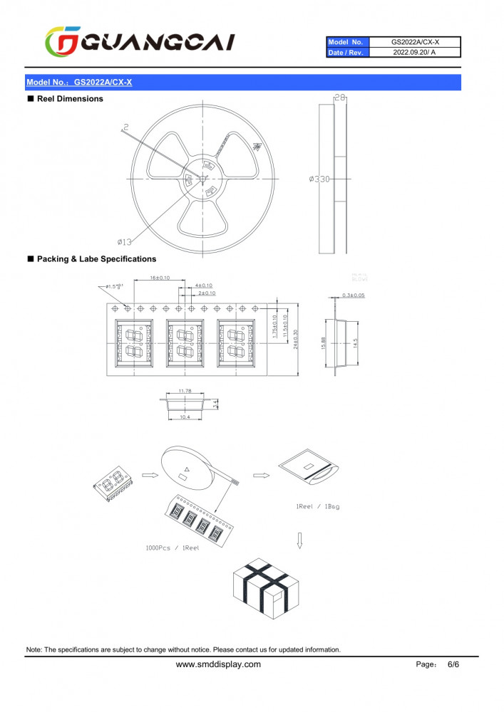 GS2022CB-G datasheet page 6