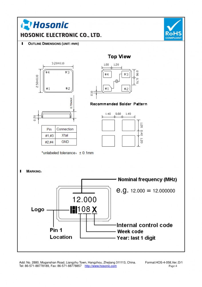 HOSONIC E3SB12E000024E specification page 4