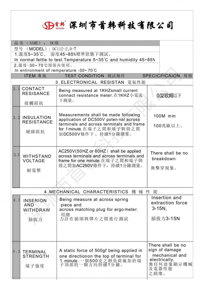 DC112-2.0-T specification page 3