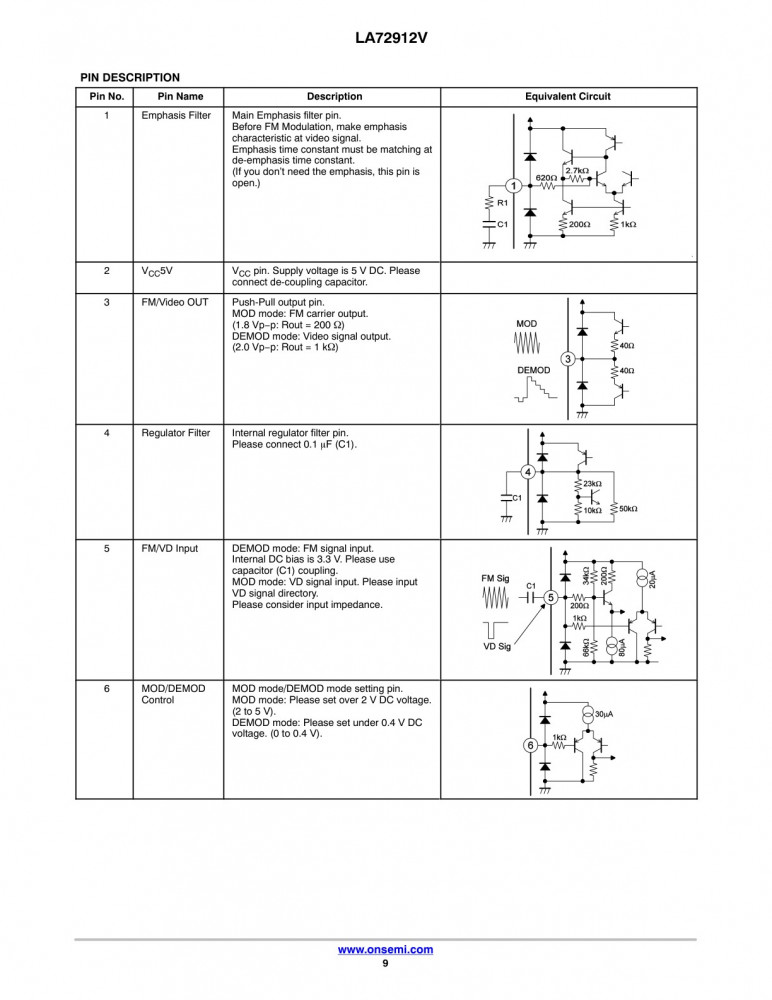 LA72912V datasheet page 9