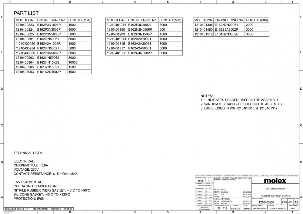 Product drawing page 3