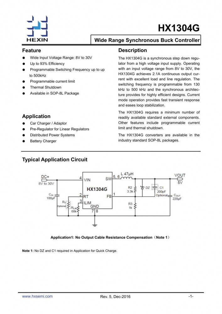HX1304G-AGC-B datasheet page 1