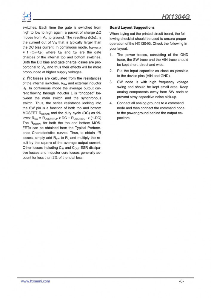 HX1304G-AGC-B datasheet page 8