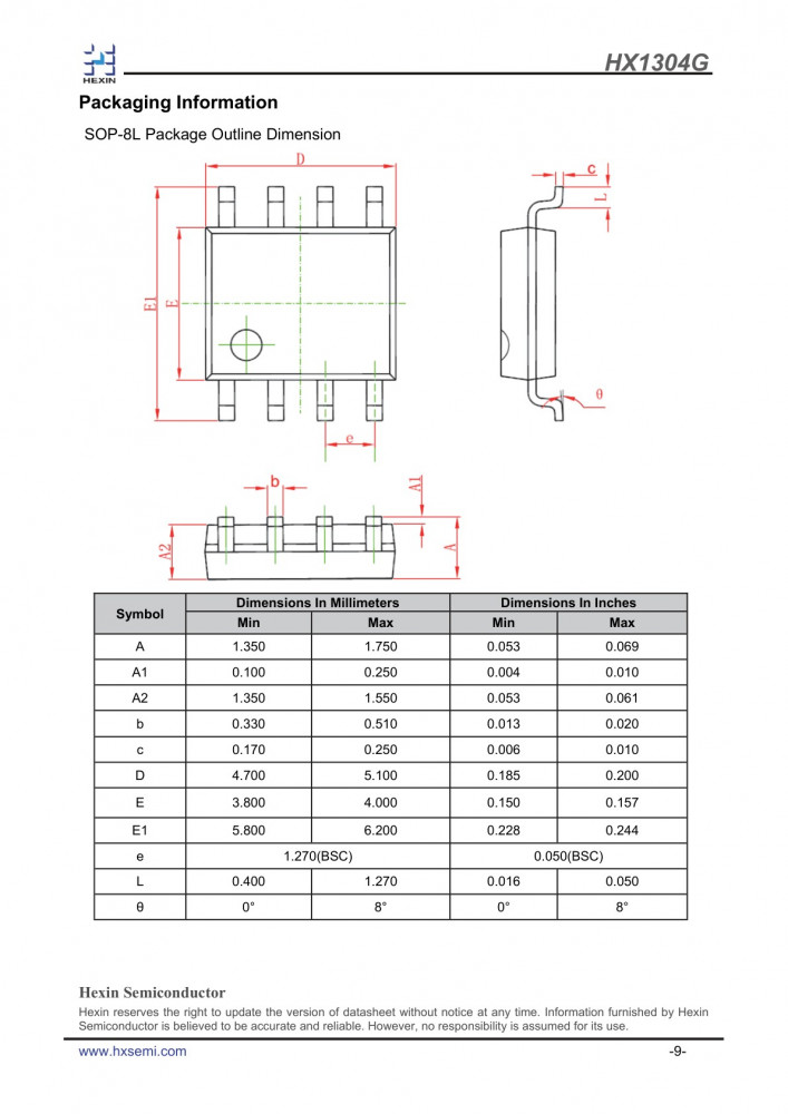 HX1304G-AGC-B datasheet page 9