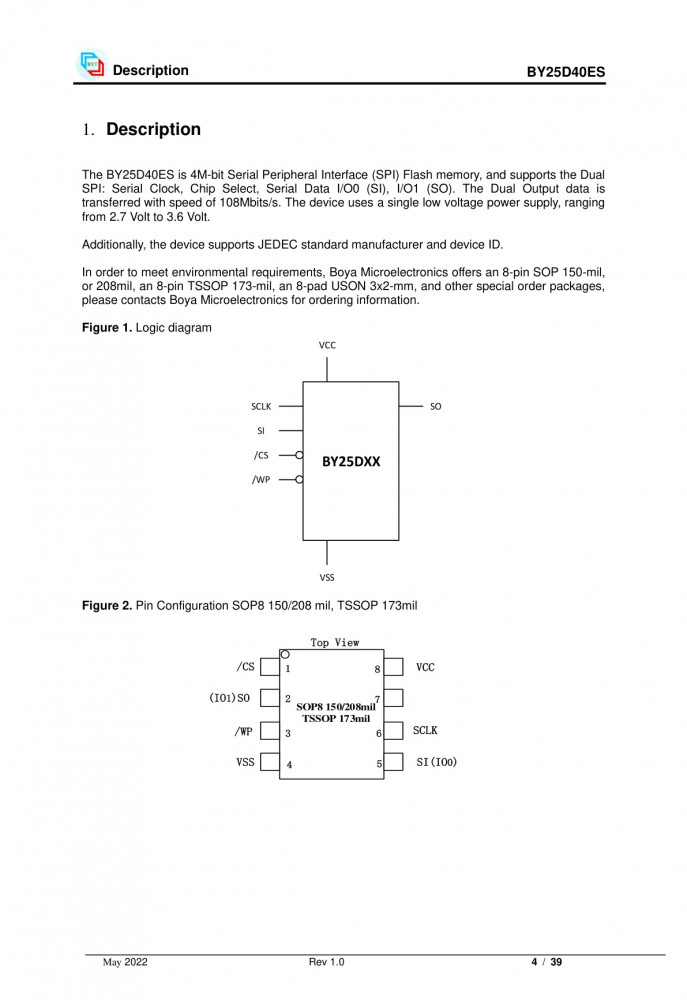 BY25D40ESOIG datasheet page 4