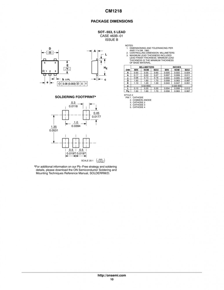 CM1218 datasheet page 10