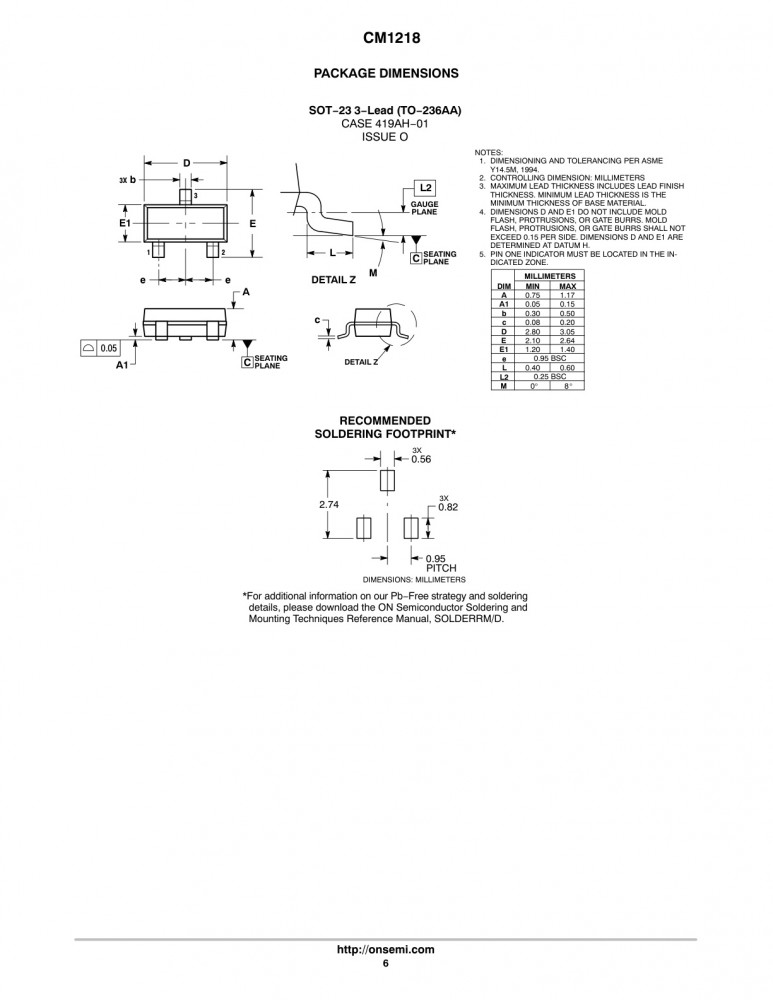 CM1218 datasheet page 6