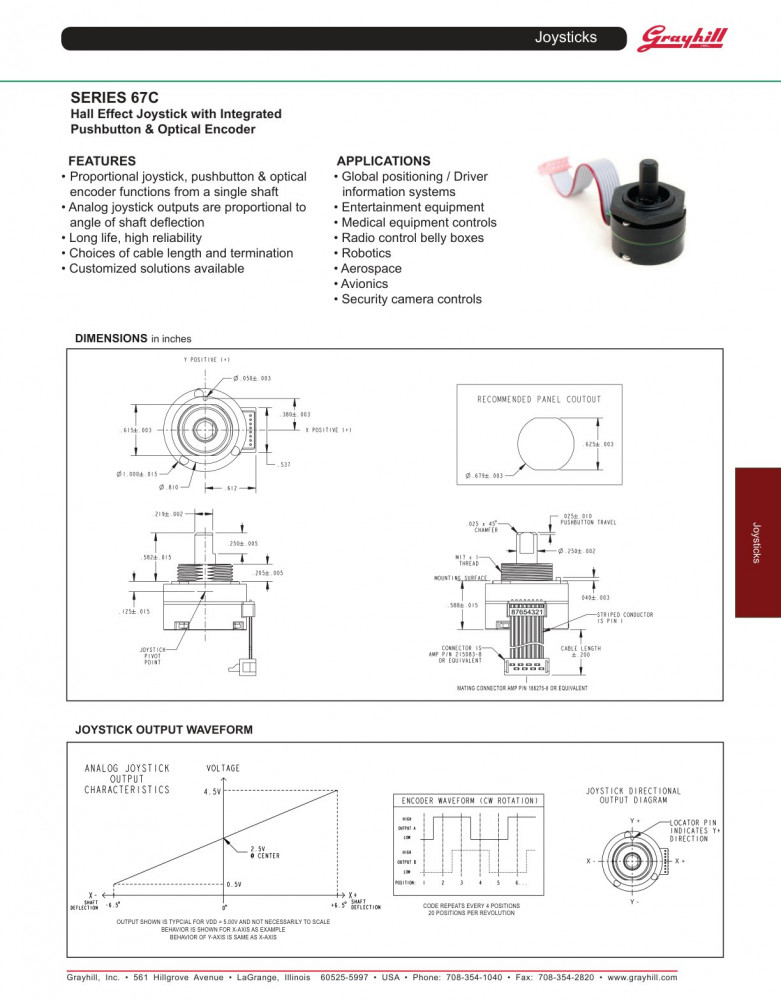 Grayhill 67C18-8-M-P technical document page 1