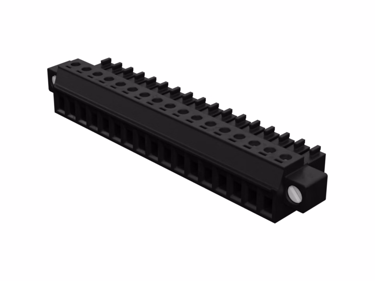 3.81mm Pitch Eurostyle Horizontal Plug, with Retention Screws, Gold (Au) Plated, Black, 17 Circuits for sale