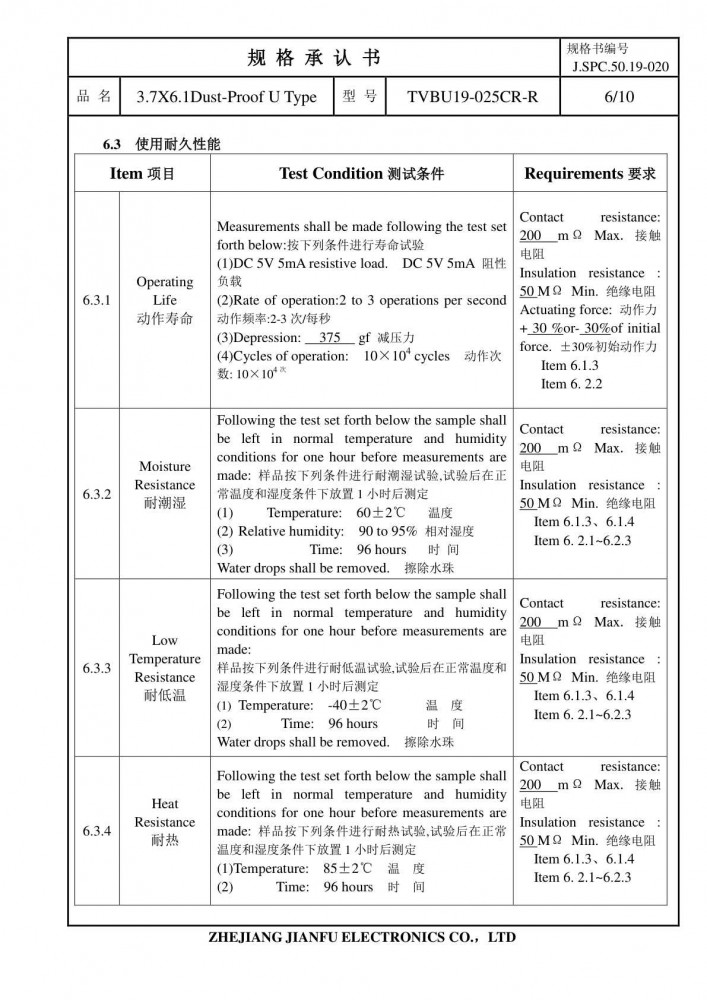 TVBU19-025CR-R specification page 7