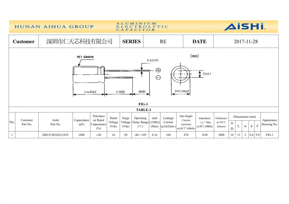 AISHI ERE1CM102G13OT approval sheet page 3