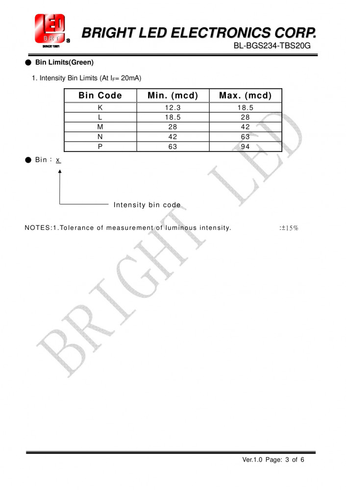 BL-BGS234-TBS20G datasheet page 3