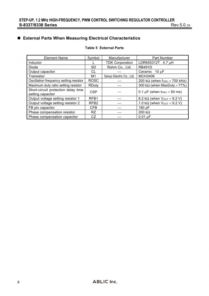ABLIC S-8337ACIC-P8T1G datasheet page 8