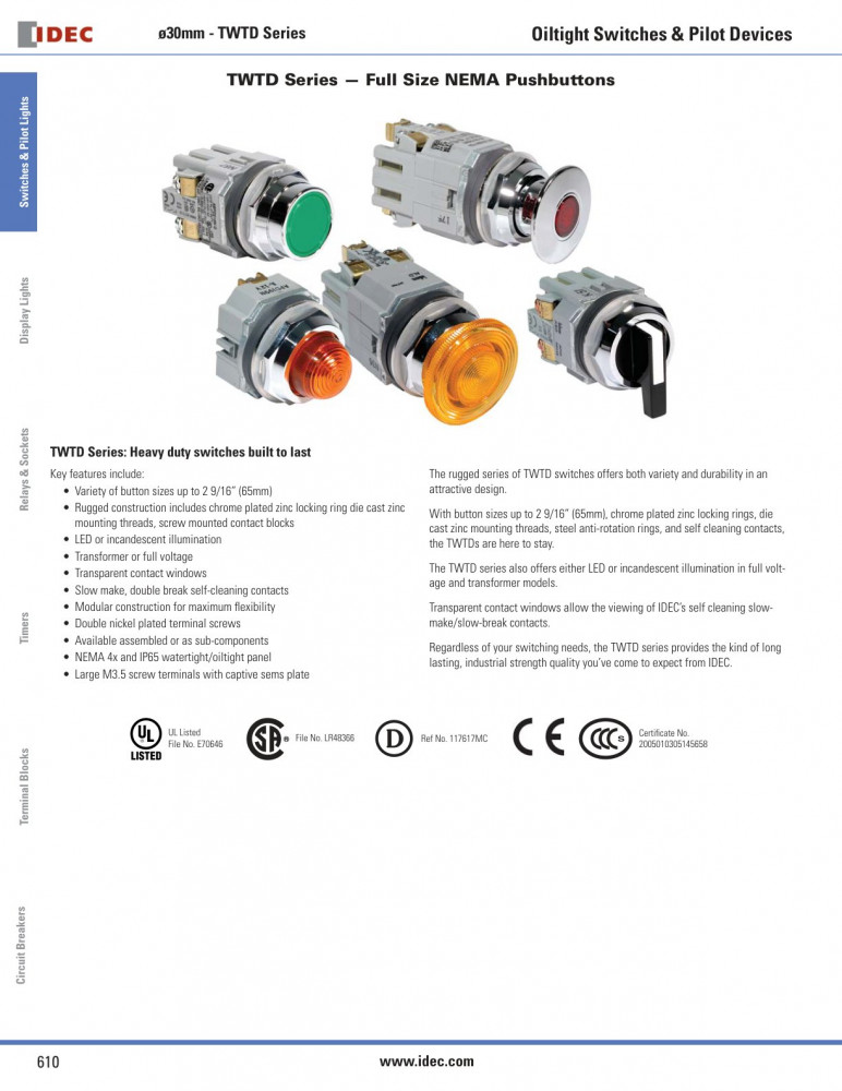 IDEC TWTD datasheet page 1