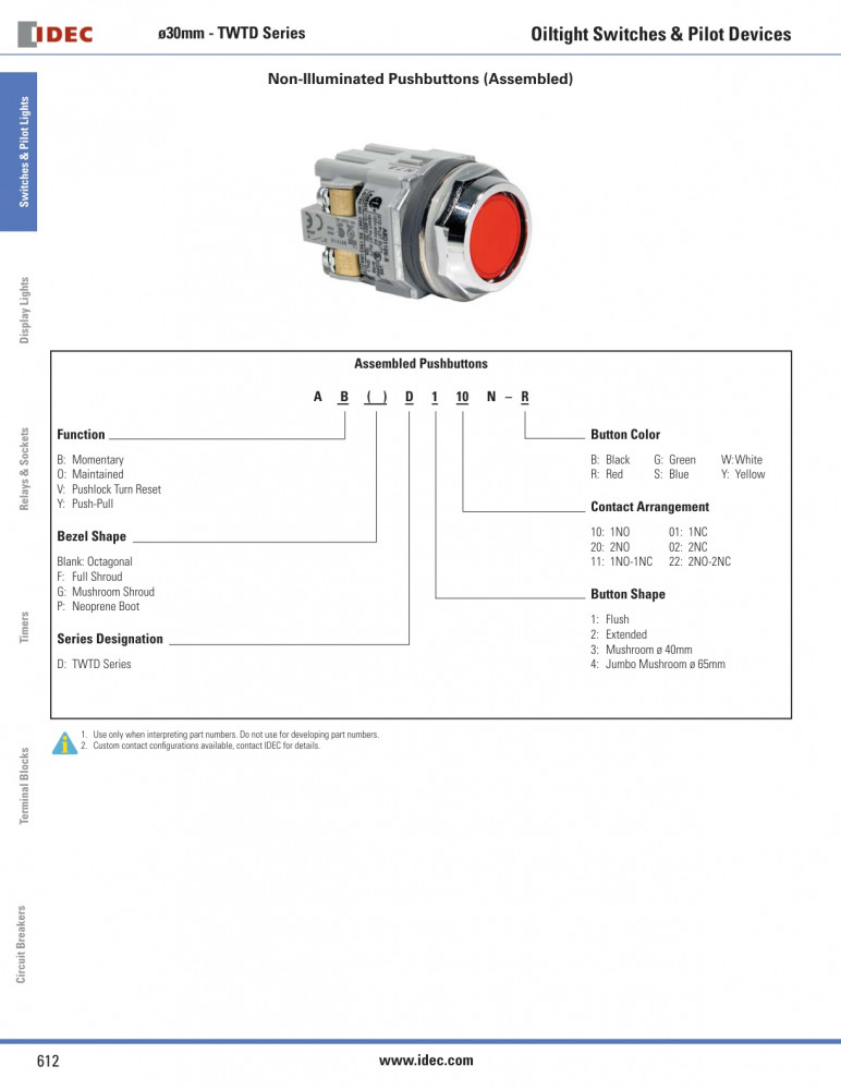 IDEC TWTD datasheet page 3
