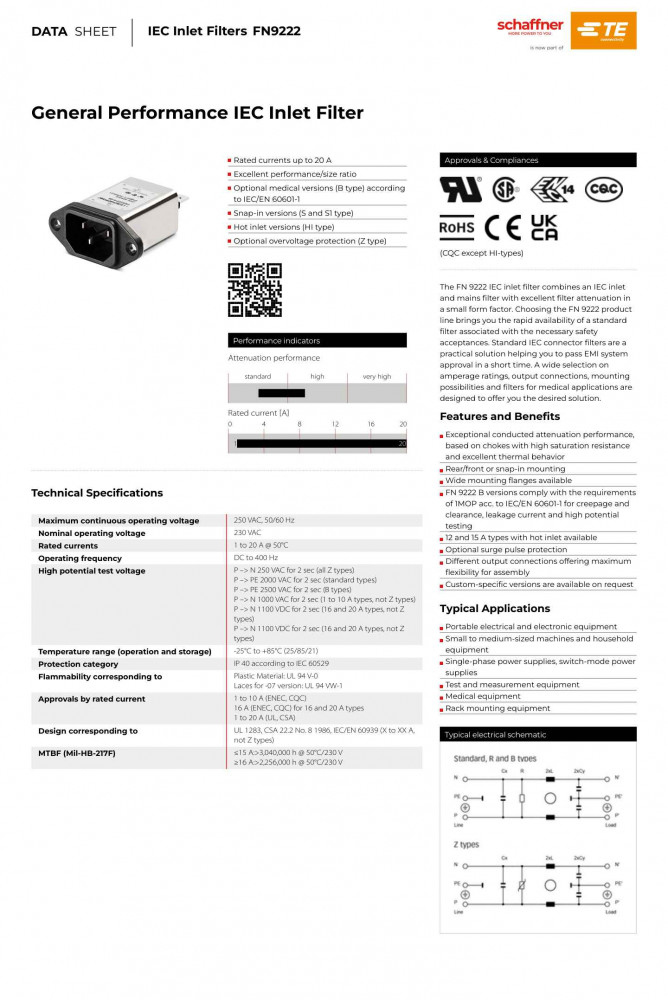 FN9222 series datasheet page 1