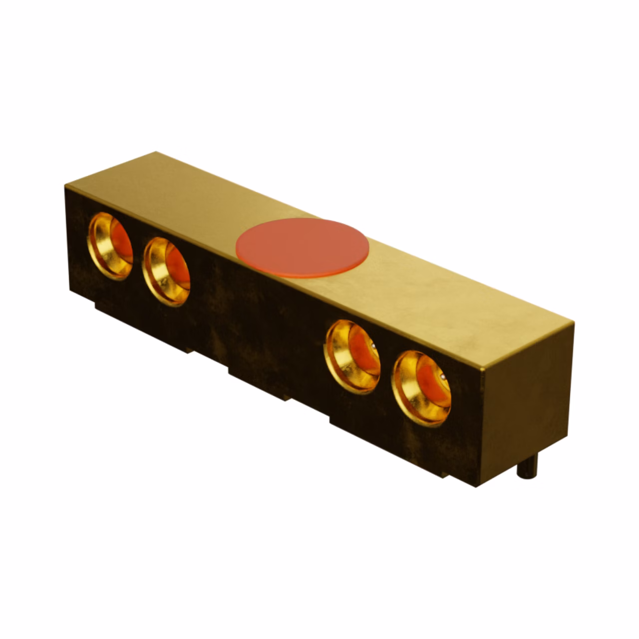 SMPM Plug, Right-Angle, Smooth Bore, 4-Port, PCB, Surface Mount, Tape and Reel with Pick-and-Place Tape, 1.50mm Legs for sale