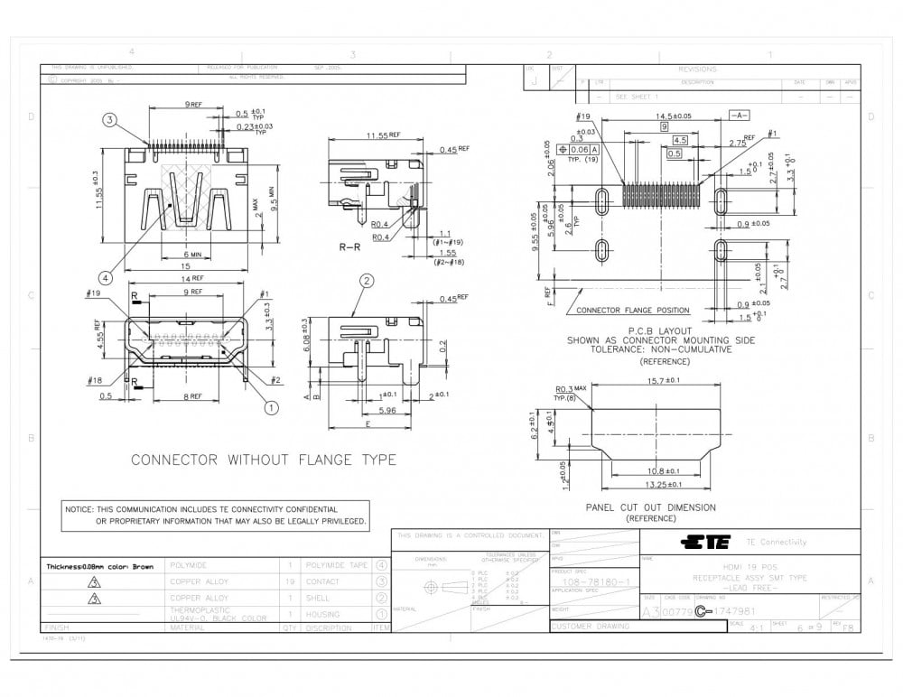 TE Connectivity 1747981-1 drawing page 6
