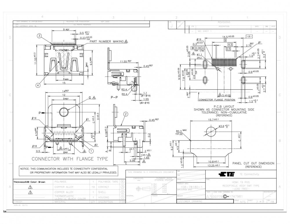 TE Connectivity 1747981-1 drawing page 7