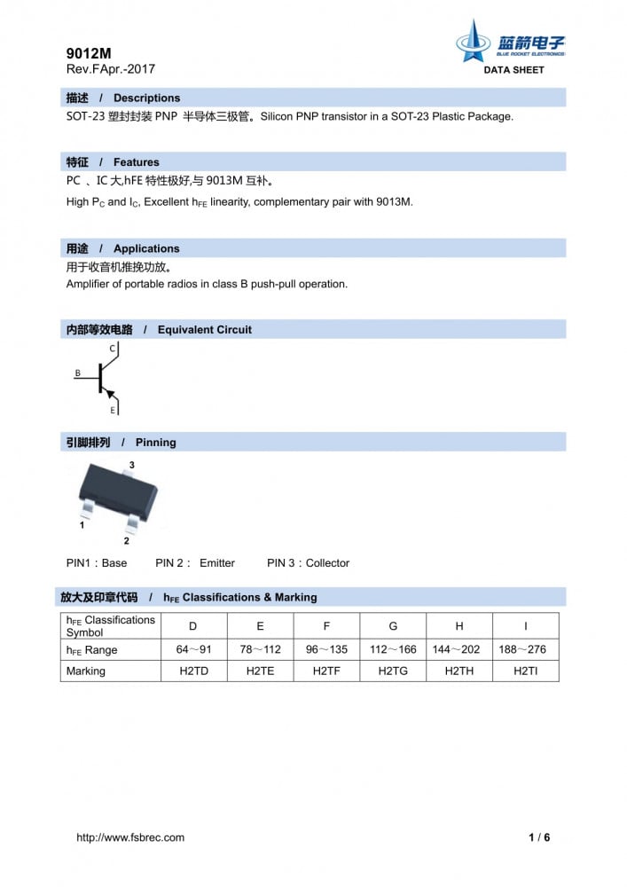 9012M datasheet page 1