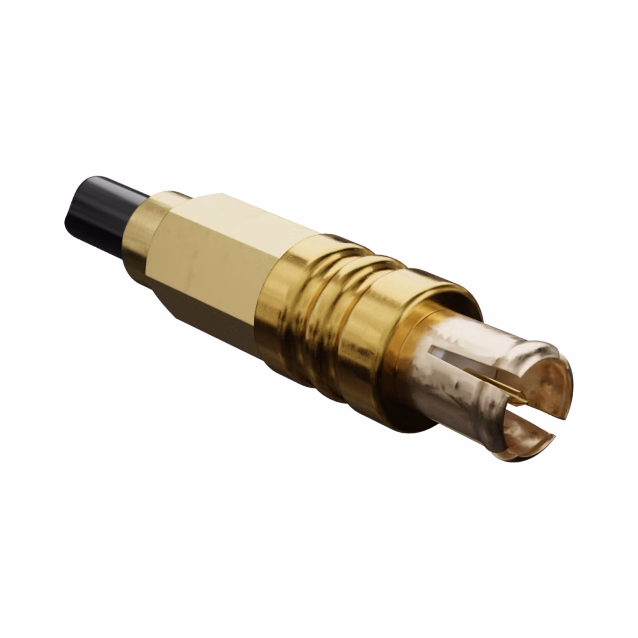 MCX Plug, Straight, Crimp, RG-179 Cable, Die Cast Body, Gold (Au) Plated, One Piece Per Bag, 75 Ohms for sale