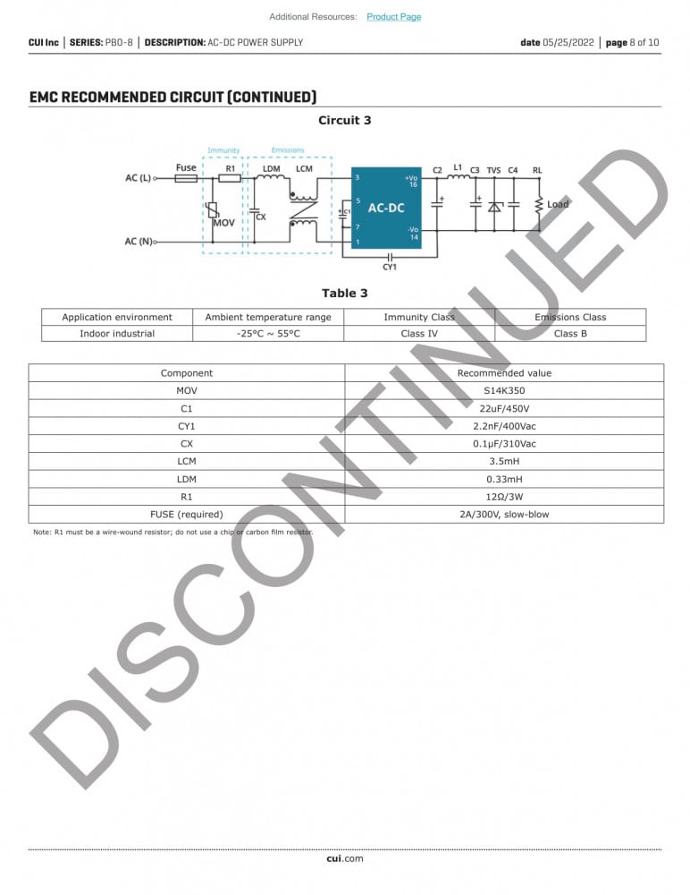 CUI PBO-8 series datasheet page 8