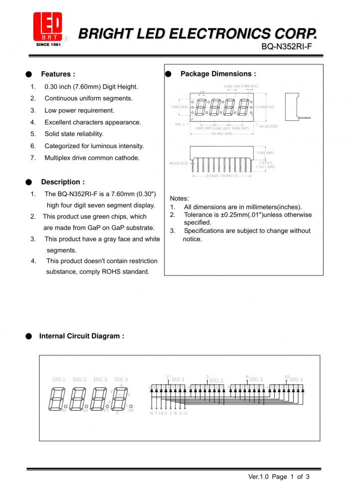 BQ-N352RI-F technical document page 1