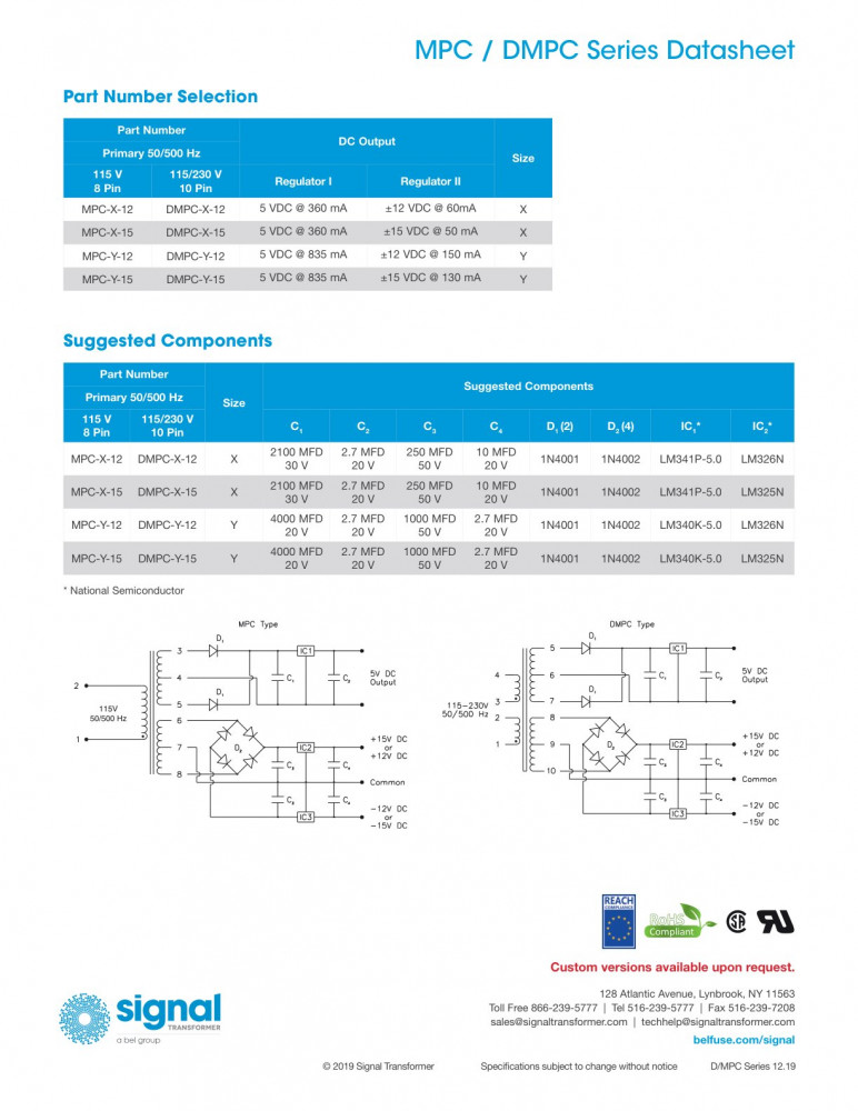 DMPC series datasheet page 2