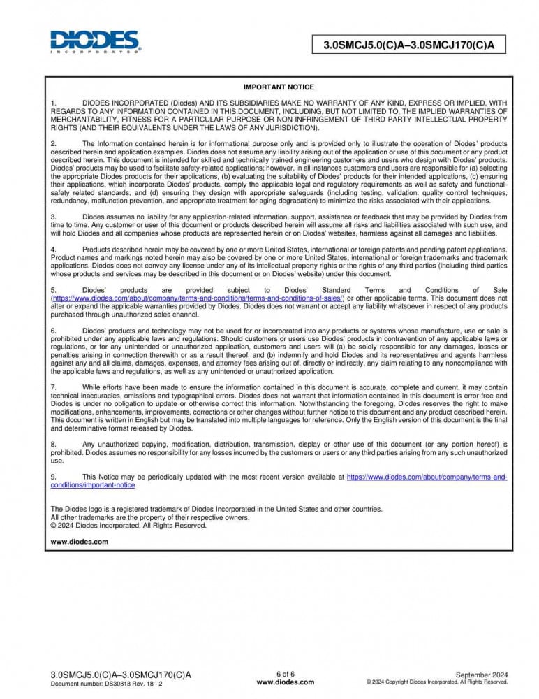 3.0SMCJ28A-13 datasheet page 6
