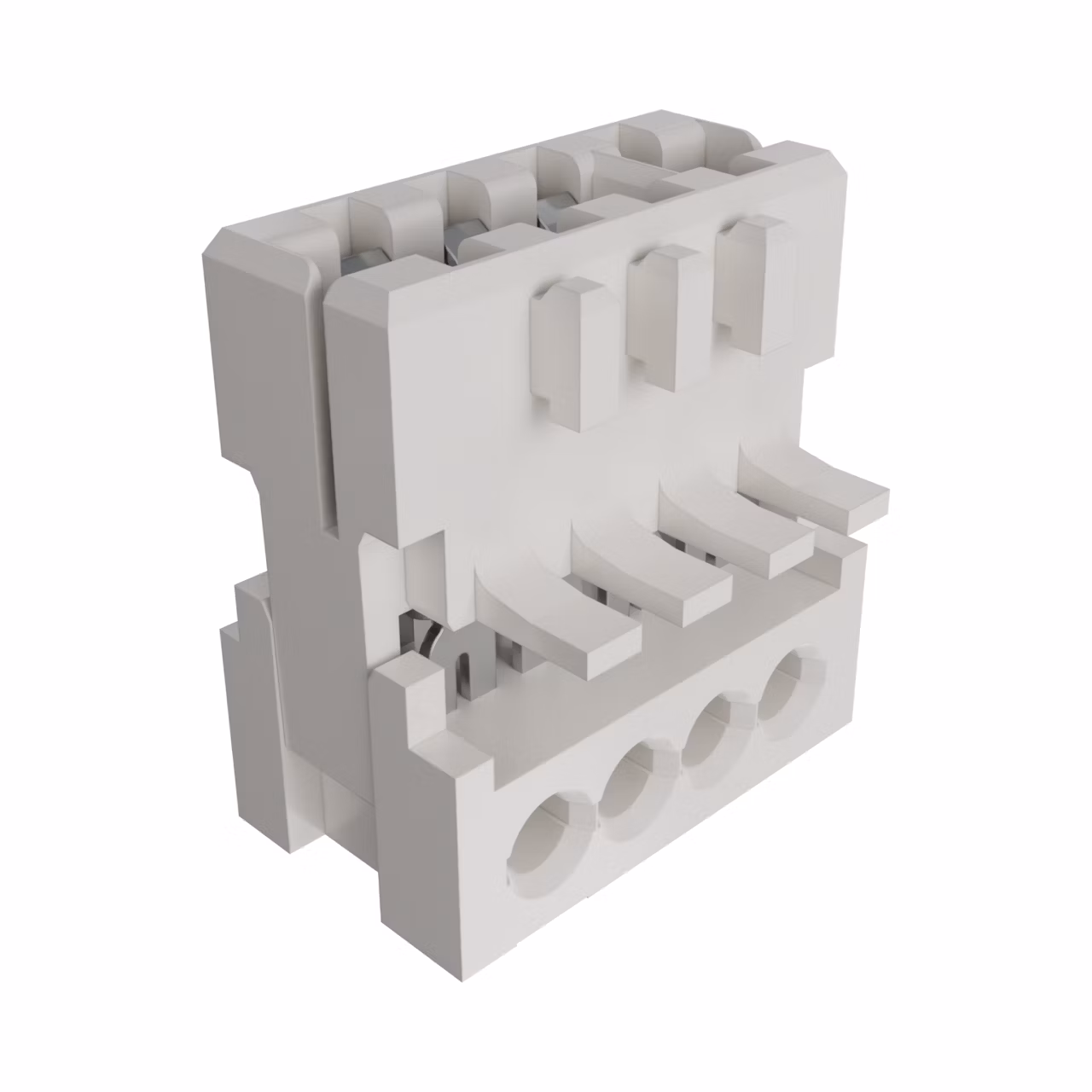 Appli-Mate RAST 2.5 IDT Housing, 2.50mm Pitch, Female, 3 Circuits, Beaded Terminal, Position Keys A & D Removed, Open Endwalls