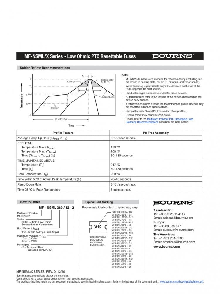 BOURNS MF-NSML series datasheet page 4