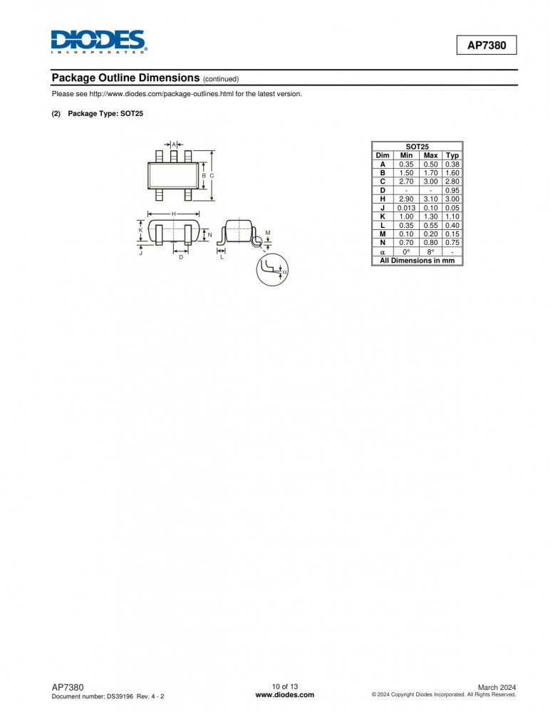 AP7380 datasheet page 10