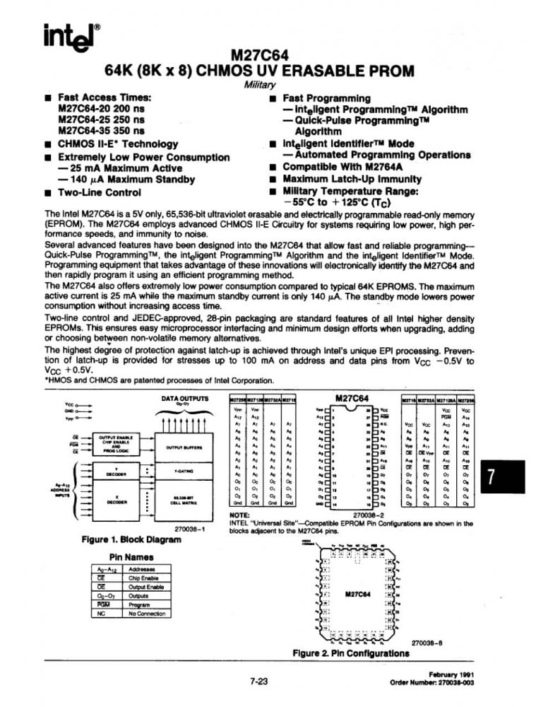 MC27C64 datasheet page 2