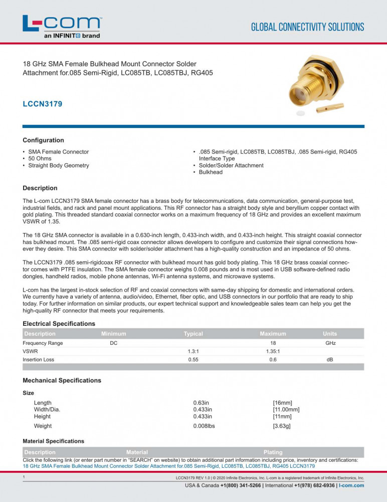 LCCN3179 technical document page 1