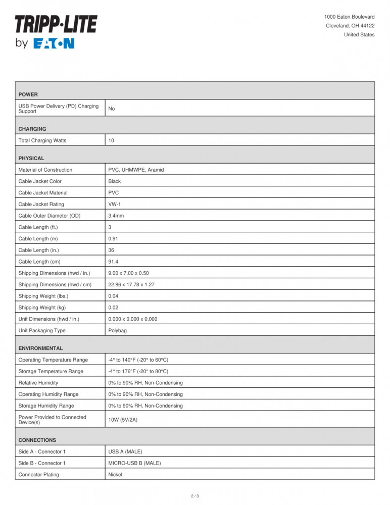U050-003-GY-MAX technical document page 2