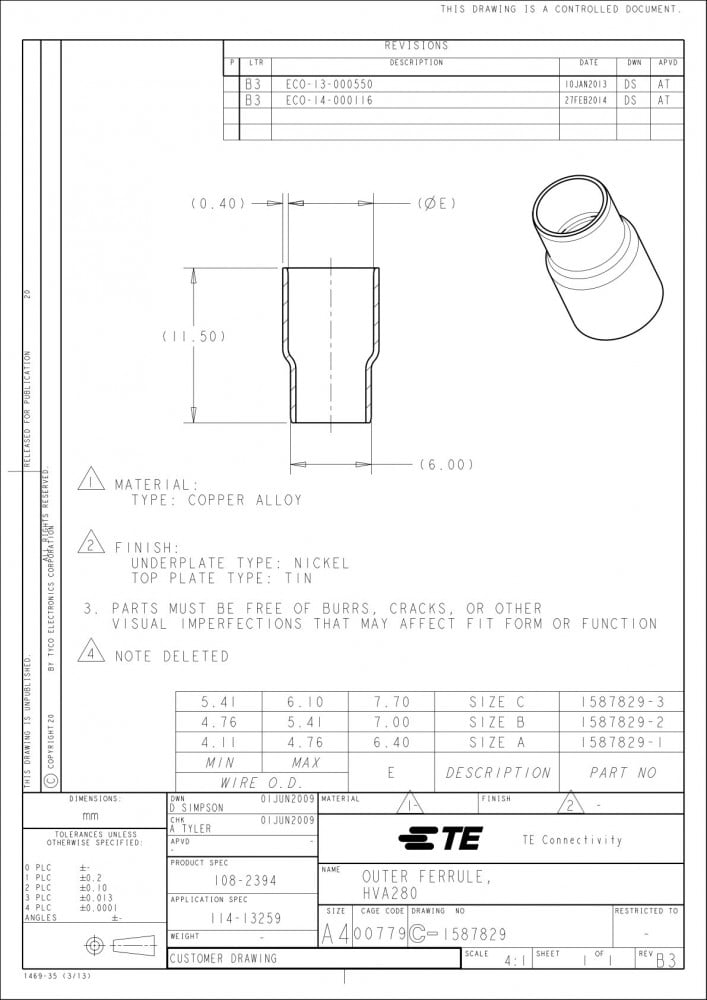 TE Connectivity 1587829-3 technical document preview